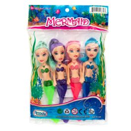 Mini Mermaid Dolls - 4 Piece Set wholesale bulk pricing