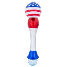 Light-up American Flag Bubble Wand with Music wholesale bulk
