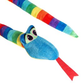 48" Jumbo Plush Rainbow Snake wholesale bulk pricing