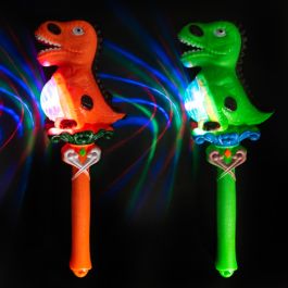 Light-up LED Dinosaur Wand with Music wholesale bulk pricing