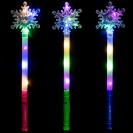 Light-up LED Snowflake Wand wholesale bulk pricing