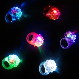 Light-up LED Colorful Jelly Bumpy Ring wholesale bulk