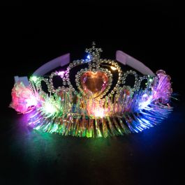 Light-up LED Heart Princess Tiara wholesale bulk pricing